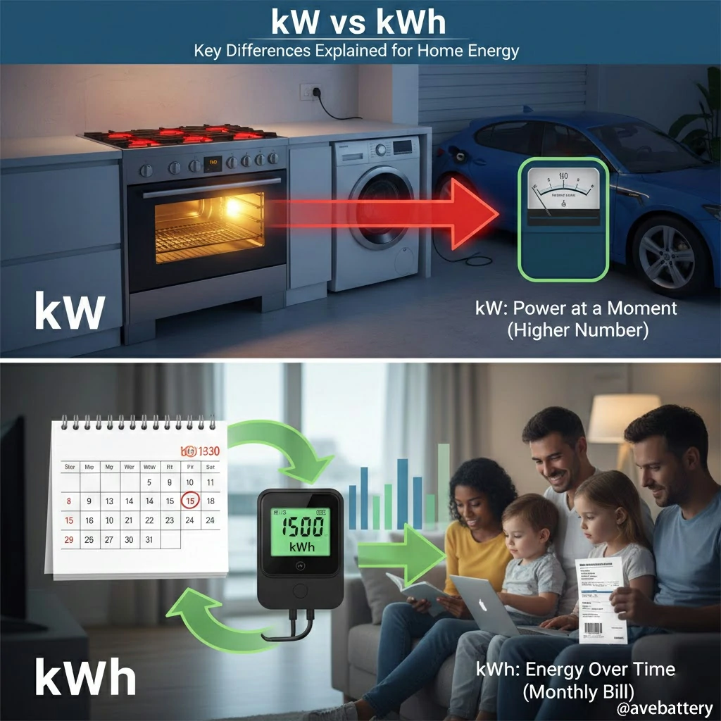 kW vs kWh: Key Differences Explained for Home Energy - Avepower